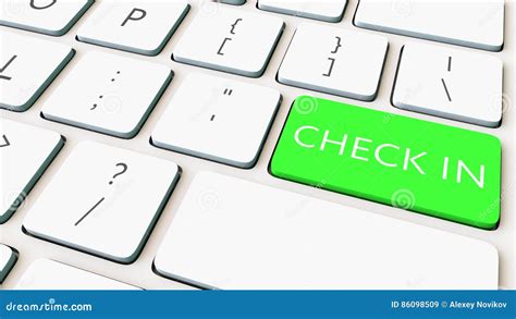 computer keyboard and green check in key conceptual 3d rendering stock