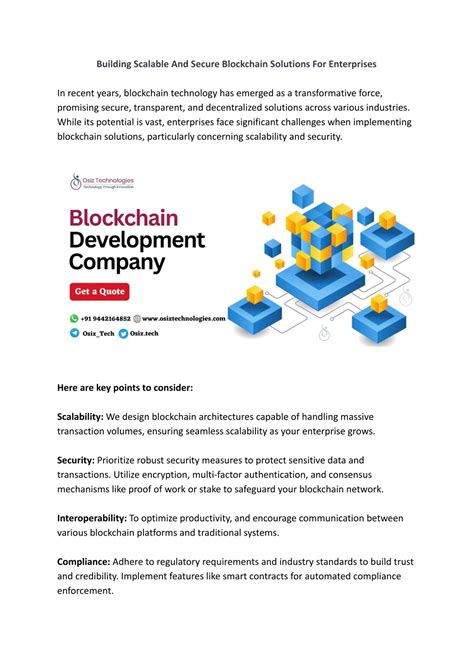 ppt building scalable and secure blockchain solutions for enterprises