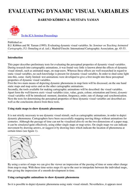 Pdf Evaluating Dynamic Visual Variables