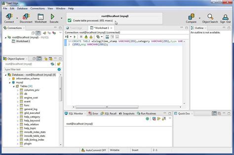 Using Toad Edge With Mysql Database
