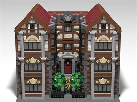 Lego Moc Courtyard Apartment Modular Building By Michaelbaek