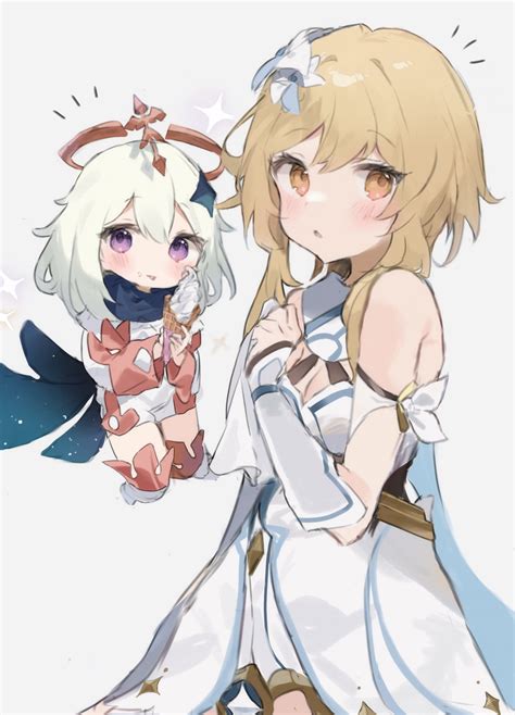 Lumine And Paimon Genshin Impact Drawn By O Jshn Danbooru