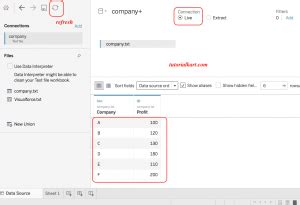 Tableau Data Connection