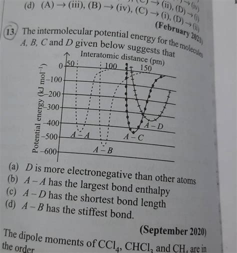 The Intermolecular Potential Energy For The Molecules Abc And Filo