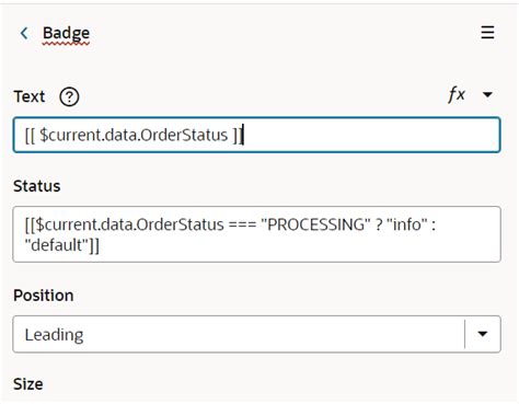 Format The Badge And List Fields