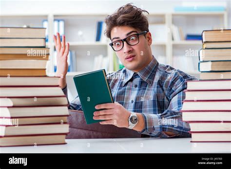 Nerd Funny Babe Preparing For University Exams Stock Photo Alamy