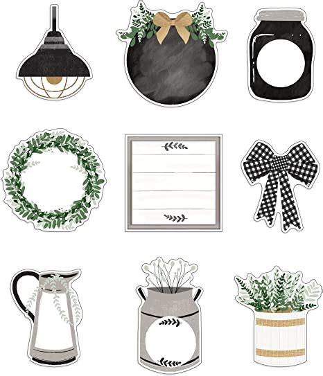 Carson Dellosa 150 Piece Modern Farmhouse Bulletin Board Cutouts Mason
