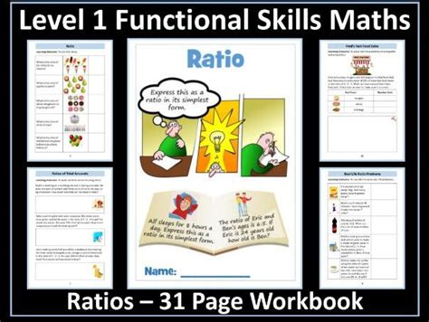 Ratio Level 1 Maths Functional Skills Teaching Resources