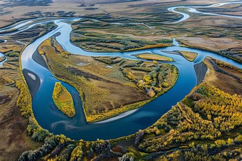 Analyzing River Meandering Patterns Ar Generative Ai Premium Ai Generated Image