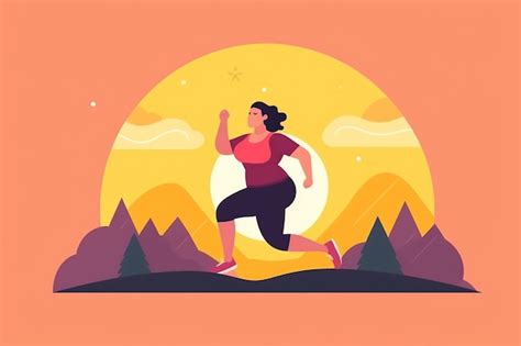 Premium Ai Image Fat Woman Doing Exercise Ai Generated