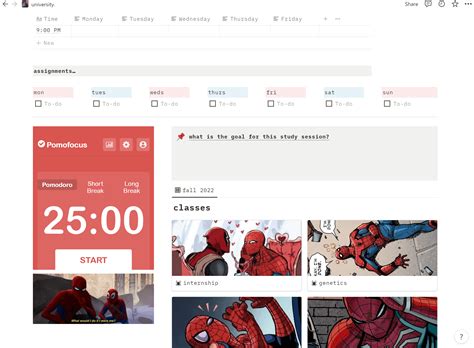 Spider Man Themed Notion Rnotion