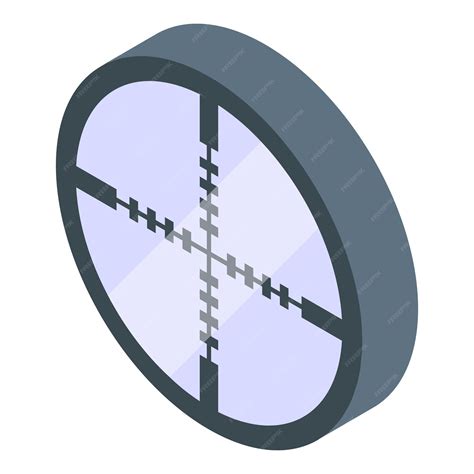 Icono De Mira De Retícula Isométrica De Icono De Vector De Mira De