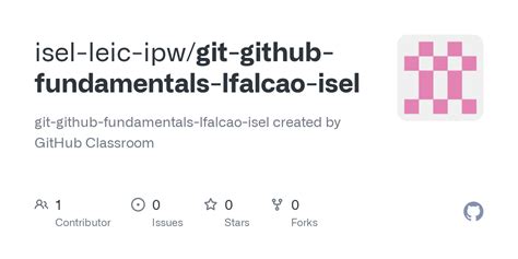 GitHub Isel Leic Ipw Git Github Fundamentals Lfalcao Isel Git Github