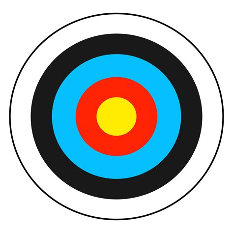 Tiro Con Arco Tiro Al Blanco Simple Gr Fico Plano Vector En