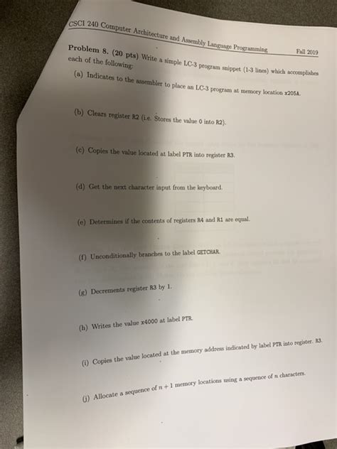 Csci 240 Computer Architecture And Assembly Language