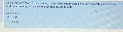 solved in the pic16f877a microcontroller the harvard