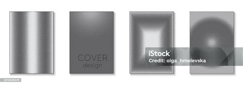 도트 패턴 세트 단순한 모양의 현대 기술 미니멀한 프레임의 젊은 브랜드 추상 템플릿 블랙 브랜드 커버 하프톤 그레이스케일과 화이트 플라이어 그레이 도트 패턴 0명에 대한