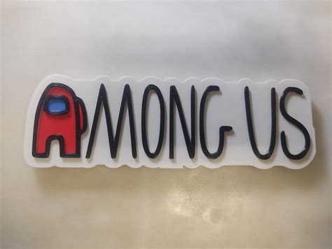 Download Stl File Among Us Logo • 3d Printer Template ・ Cults