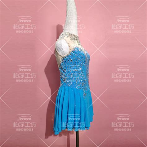 卓宝设计定制花样滑冰服装花样溜冰表演服儿童成人女款裙 p30 虎窝淘
