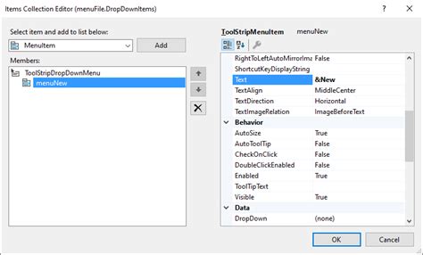 Adding Menus To A Windows Form