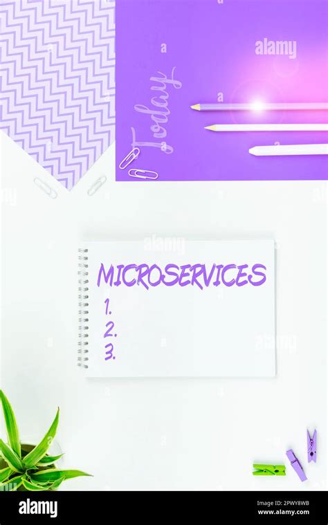 Text Sign Showing Microservices Business Approach Software Development