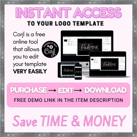 Diy Hair Logo Edit Yourself Beauty Logo Hair Extensions Etsy