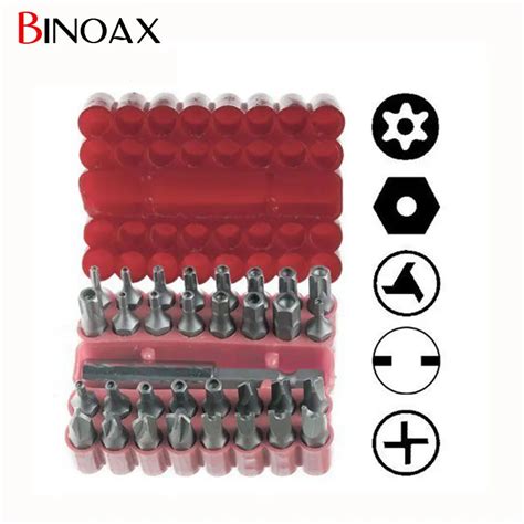 Binoax Security Tamper Proof Bit Set 33pc Torq Torx Hex Star Spanner