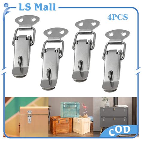 4pcs Spring Loaded Toggle Lock Clasp Buckle Latch For Small Trunk Case