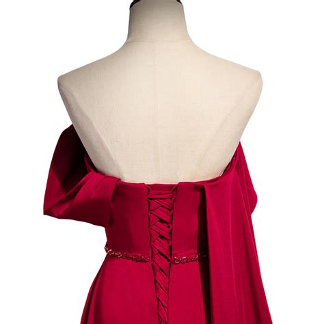 Plus Size Off Shoulder Satin Gown Hello Curve