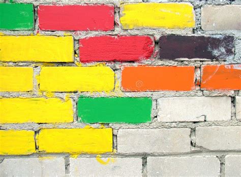 Colourful Bricks Wall Stock Photo Image Of White Background 111912