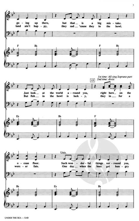 Under The Sea Alan Menken Sheet Music For Mixed Choir 43225115