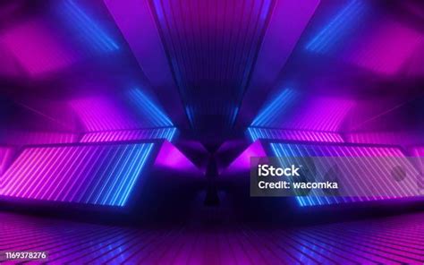 3d 렌더링 핑크 블루 네온 추상 배경 자외선의 빛나는 패널 미래 지향적 인 전력 생성 기술 나이트클럽에 대한 스톡 사진 및 기타 이미지 Istock