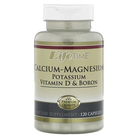 Lifetime Vitamins Calcium Magnesium Potassium Vitamin D And Boron 120