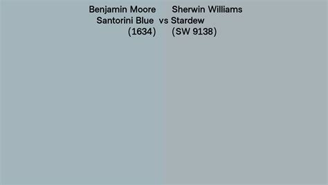 Benjamin Moore Santorini Blue 1634 Vs Sherwin Williams Stardew SW