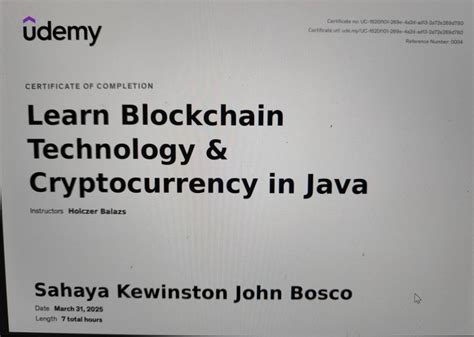 Blockchain Cryptocurrency Java Fintech Ecc Sahaya Kewinston John Bosco