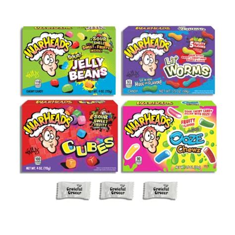 Warheads Candy Variety Pack Sour Warhead Candy Jelly Beans