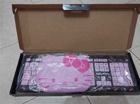 Hello Kitty Keyboard Black Computers And Tech Parts And Accessories Computer Keyboard On Carousell