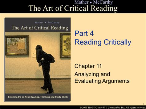 Analyzing And Evaluating Arguments Critical Reading