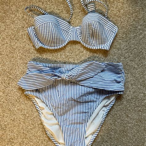 J Crew Swim Jcrew Seersucker Bathing Suit Poshmark