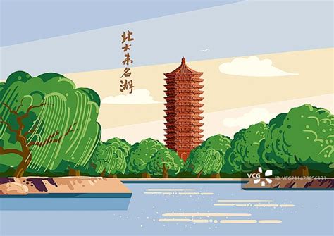 北大博雅塔 花瓣网