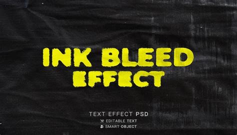 Premium Psd Psd Ink Bleed Text Effect