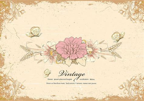 꽃 벡터와 나비 Eps Ai Uidownload