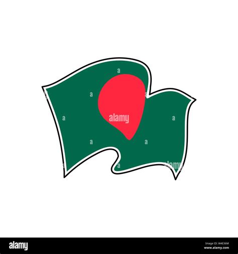 Vector Flag Of Bangladesh Bangladesh Vector Flag Dhaka Stock Vector