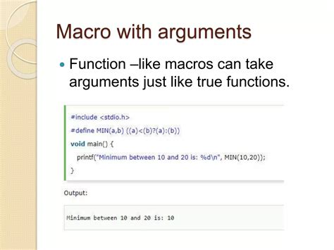 preprocessor directives in c language pptx