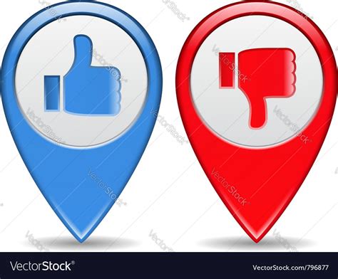 Like And Unlike Buttons Royalty Free Vector Image