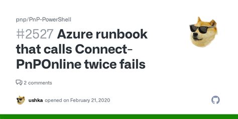 Azure Runbook That Calls Connect Pnponline Twice Fails · Issue 2527
