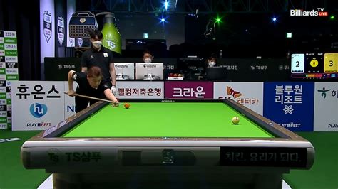 다음스포츠 3연속득점하며 4세트 김가영을 압박하는 이마리 Ts샴푸 푸라닭 Lpba 챔피언십 2022