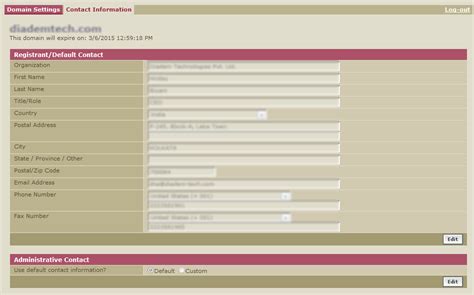 Domain Control Panel Overview ENOM Diadem Technologies Support