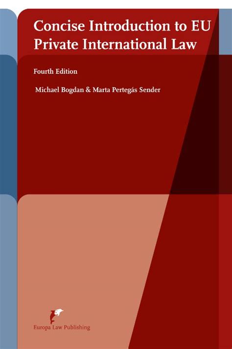 Concise Introduction To Eu Private International Law 9789089522085 Europa Law Publishing
