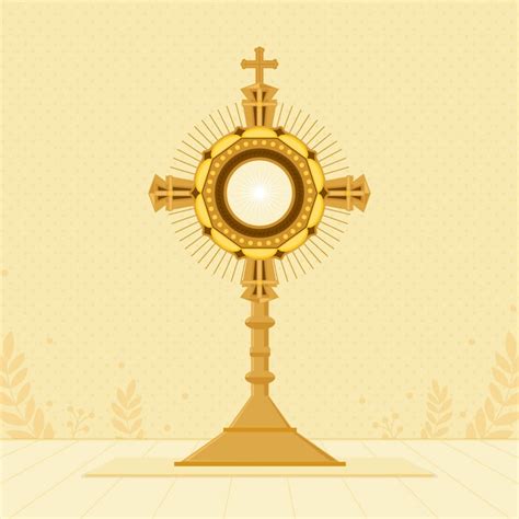 Free Vector Flat Monstrance Illustration
